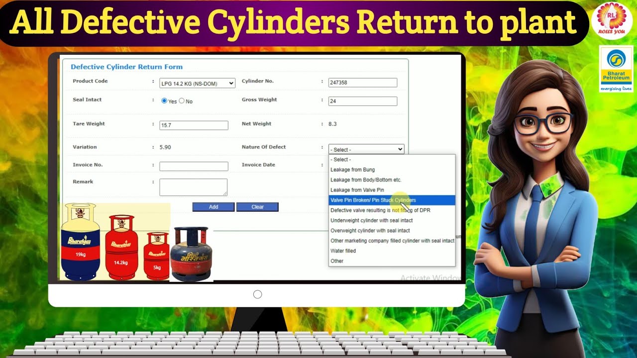 New update BPCL | All Defective Cylinders Return to plant | Defective ...