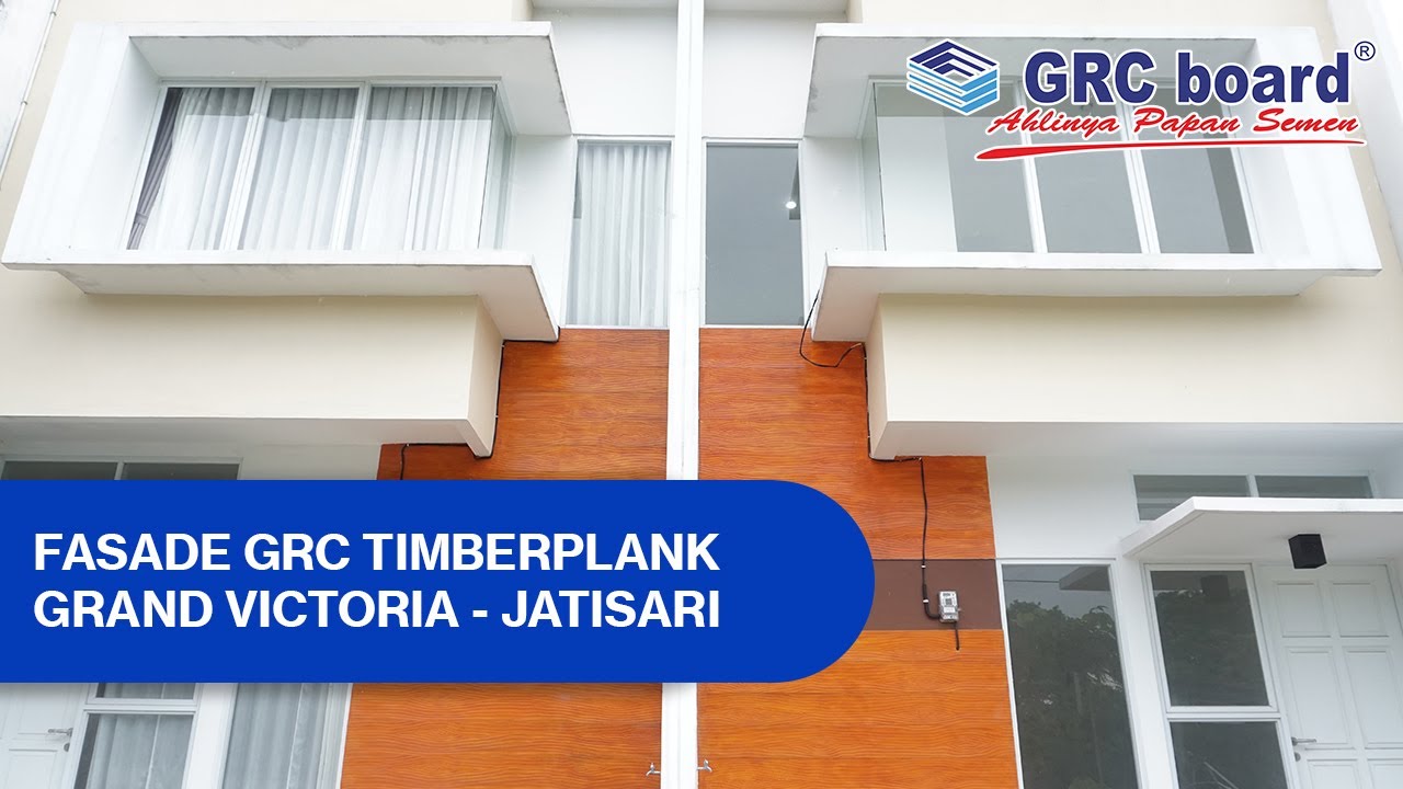 PENGGUNAAN GRC TIMBERPLANK PADA FASADE RUMAH GRAND VICTORIA - YouTube
