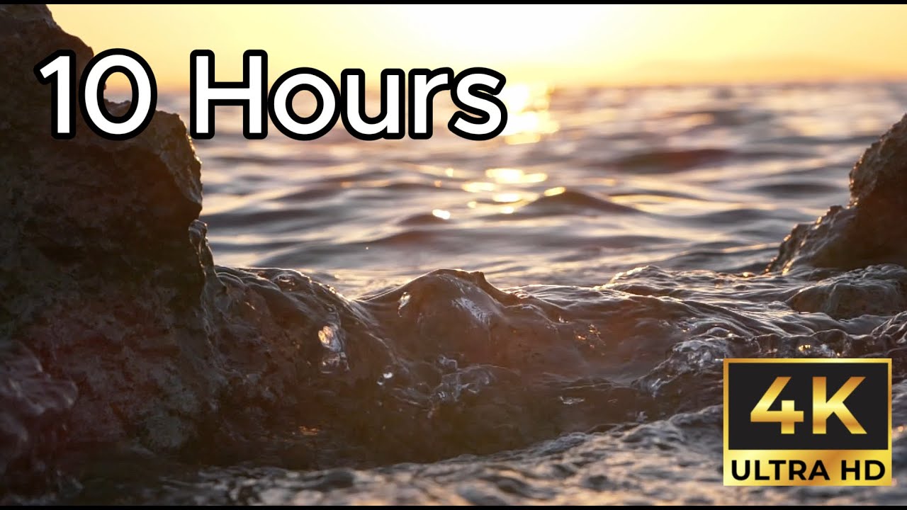 10 Hours of 4K Beach Waves – Ultra HD Ocean Screensaver with Relaxing ...