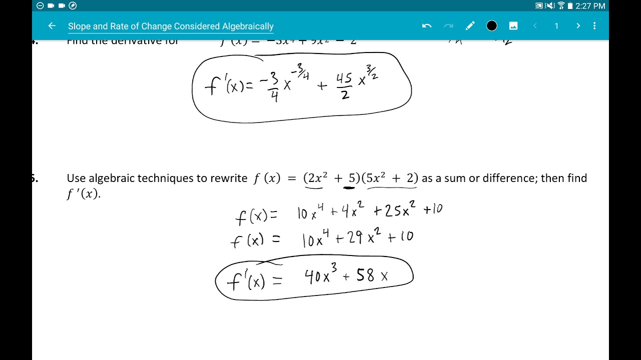 Techniques for Finding Derivatives - YouTube