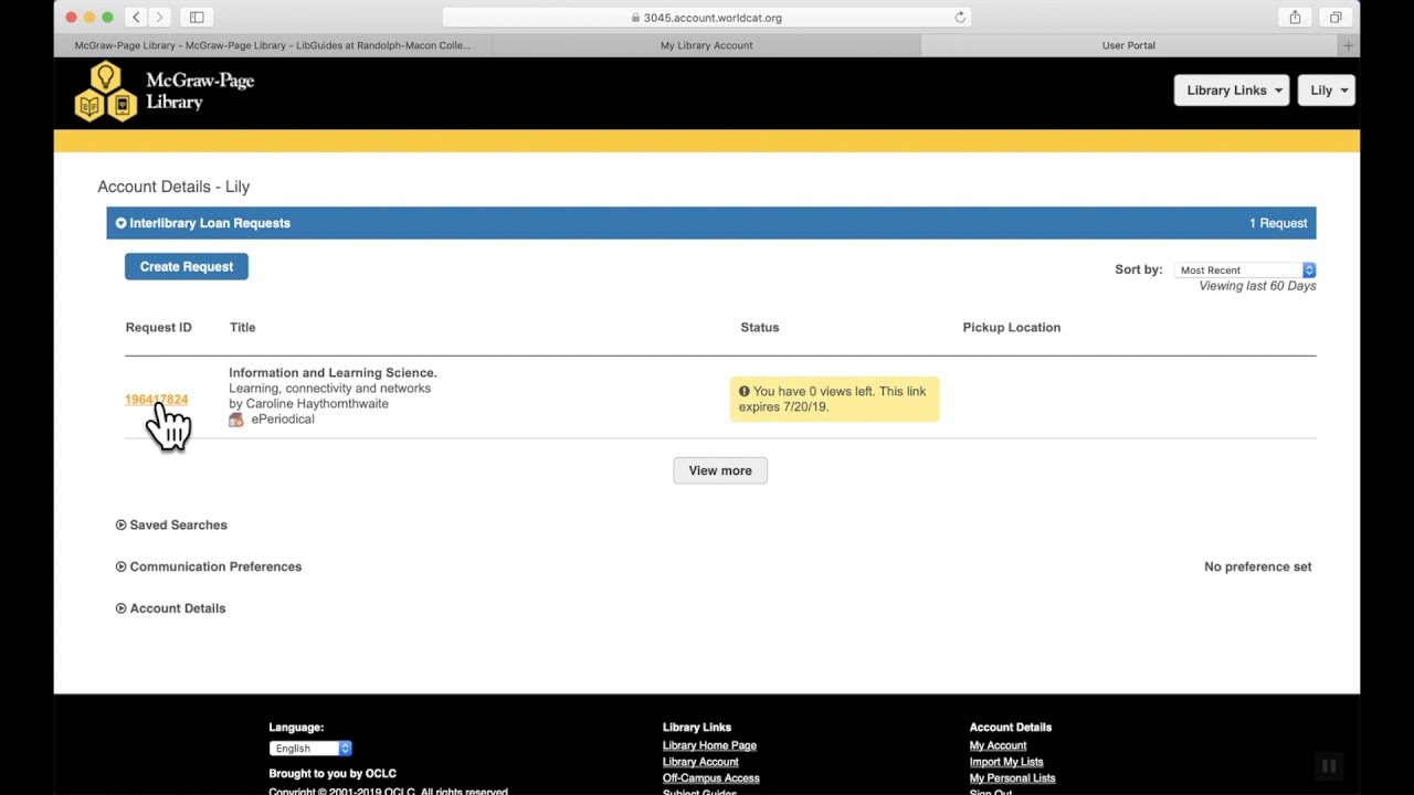 My Library Account - YouTube