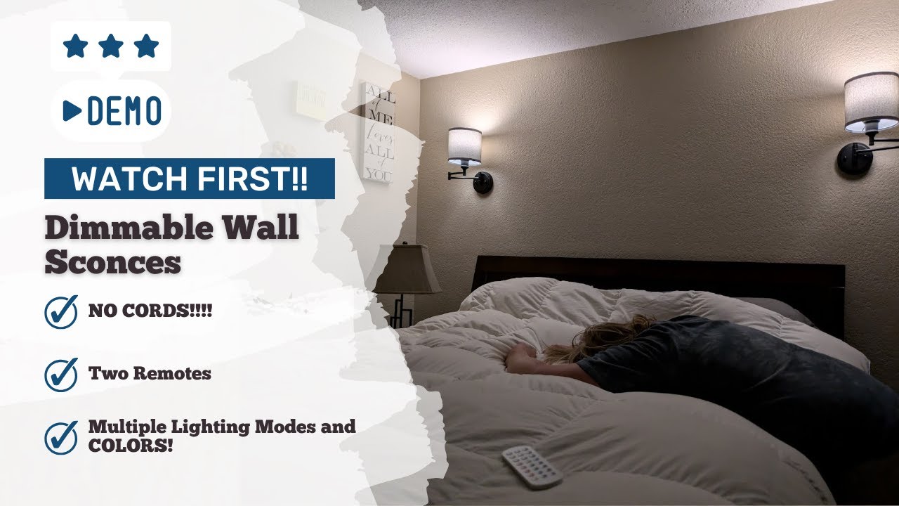 Demo Install and Review - GOODATE CORDLESS Wall Sconces... You'll want ...