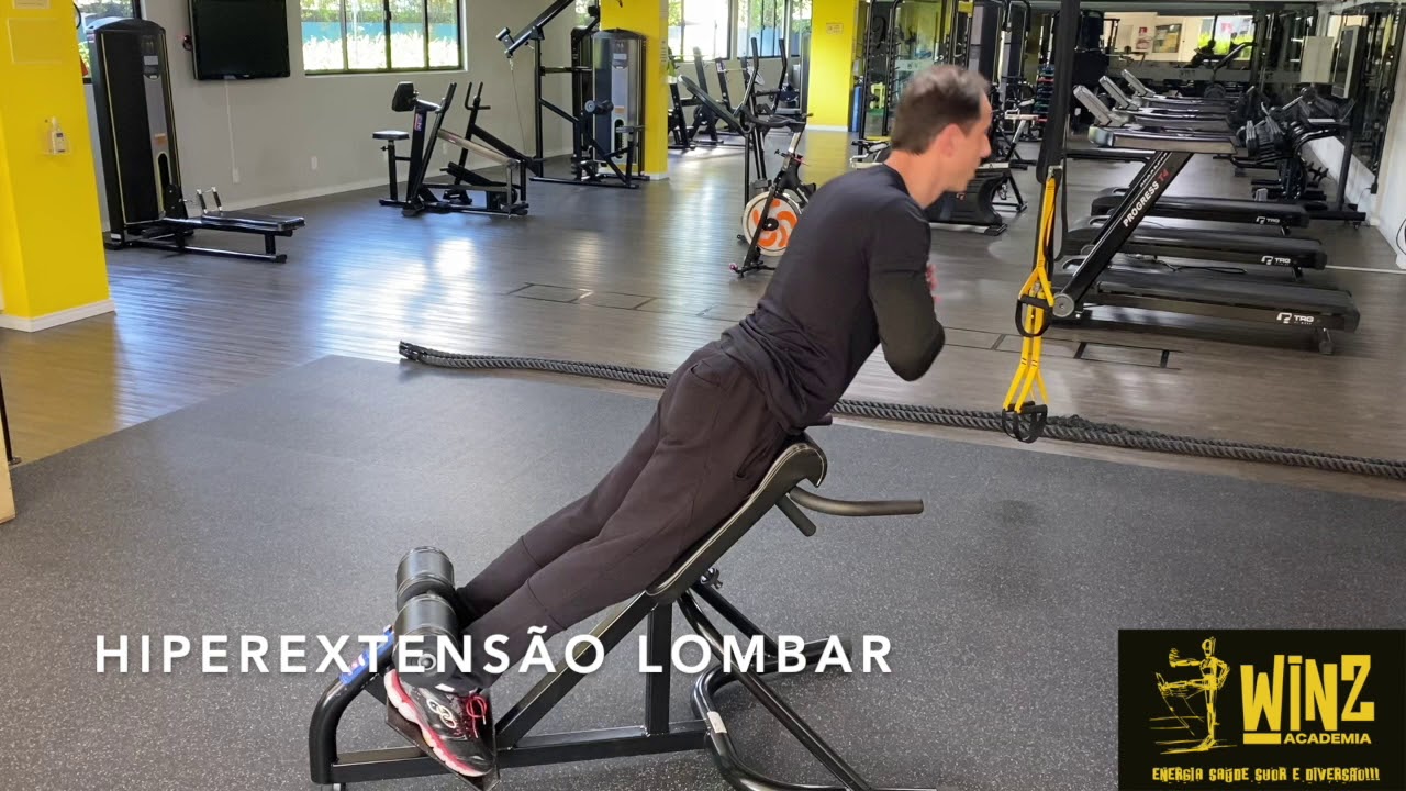 HIPEREXTENSÃO DA LOMBAR NO BANCO - YouTube