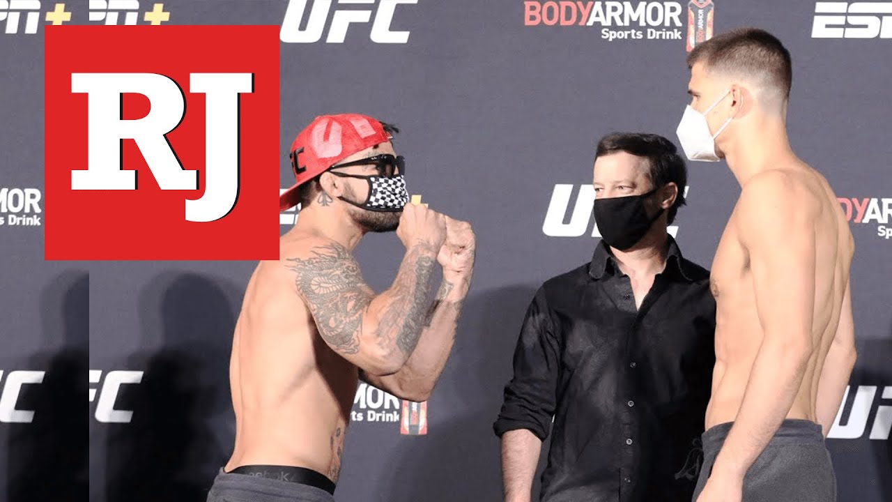 UFC on ESPN 12 staredowns at the UFC Apex - YouTube