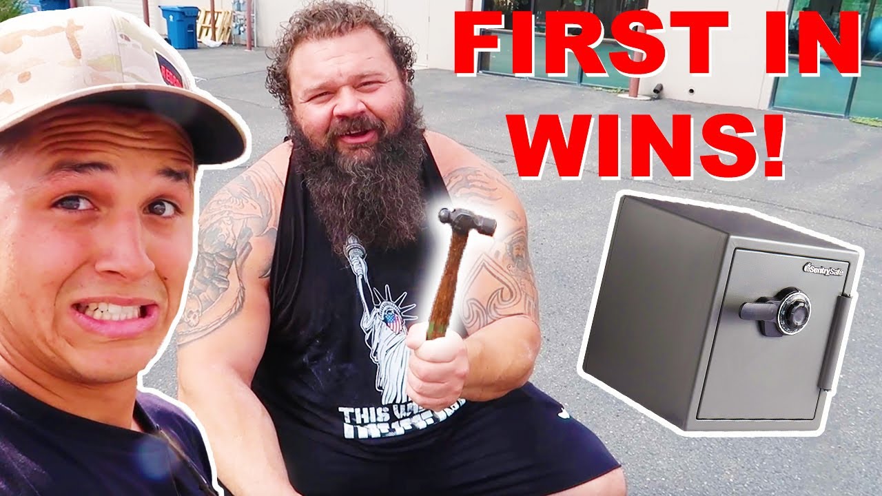 Worlds Strongest Man Breaks Open Safe With Tiny Hammer! - YouTube