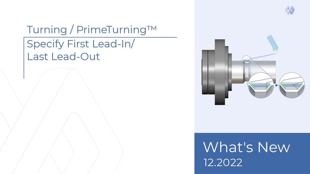 Turning / PrimeTurning™ - Specify First-Lead In/Last Lead-Out - YouTube