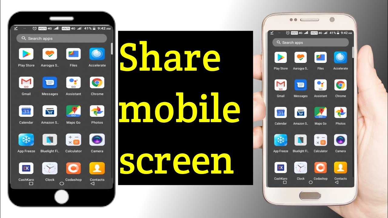 Share mobile screen, Cast Android screen to other another Mobile phone ...