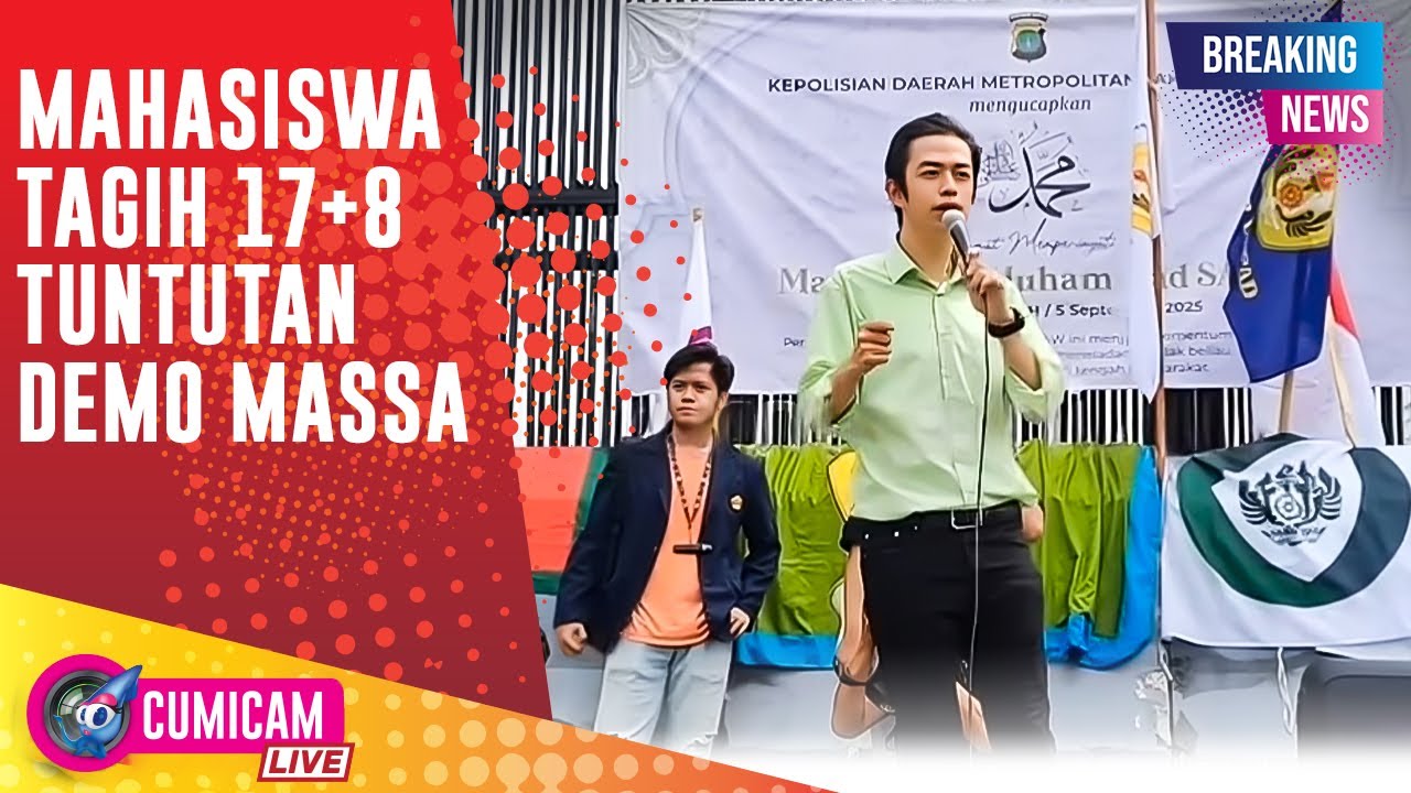 BREAKING NEWS! Mahasiswa Unpad Tagih 17+8 Tuntutan Rakyat di Gedung DPR ...