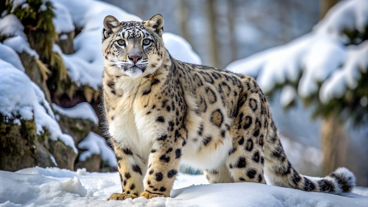 Snow Leopard | Planet Zoo Animals - YouTube