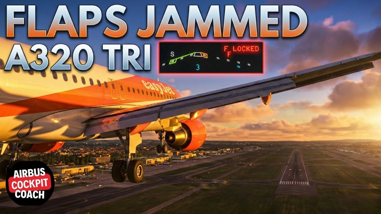 A320 Flaps Jammed Landing! Real Pilot Handles the Emergency | MSFS 2024 ...