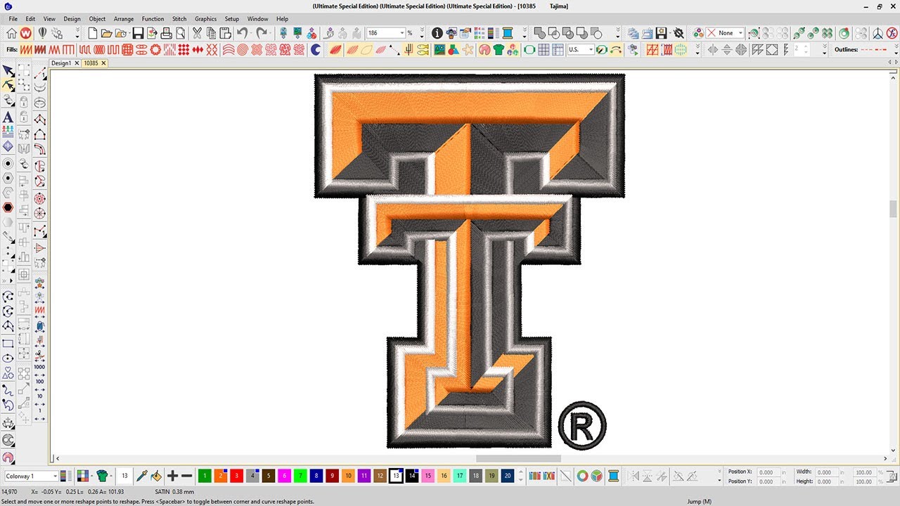 Texas Tech Embroidery logo - YouTube