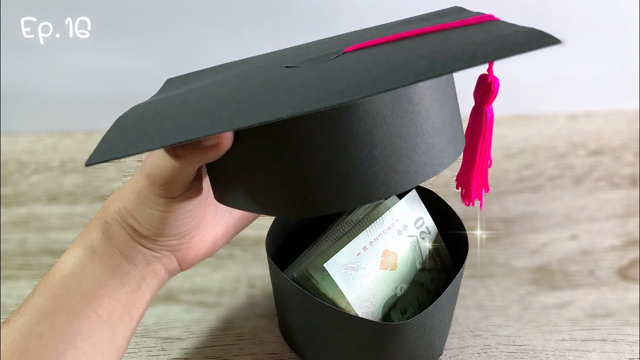 ทำกล่องของขวัญให้ในวันรับปริญญา 2020 | DIY Graduation Cap Gift Box 2020 - YouTube