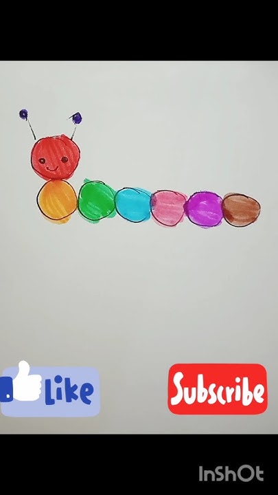 how to draw a cater pillar#art#caterpillar - YouTube