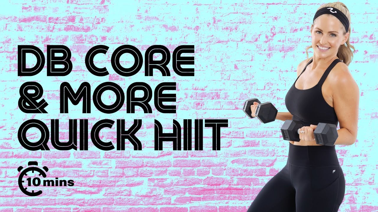 Dumbbell Core & More 10 Minute Quick HIIT - YouTube