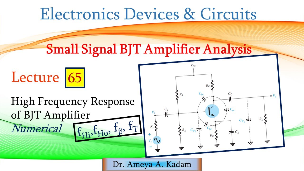 Lect 65 High Frequency Response of BJT Amplifier (Numerical) - YouTube