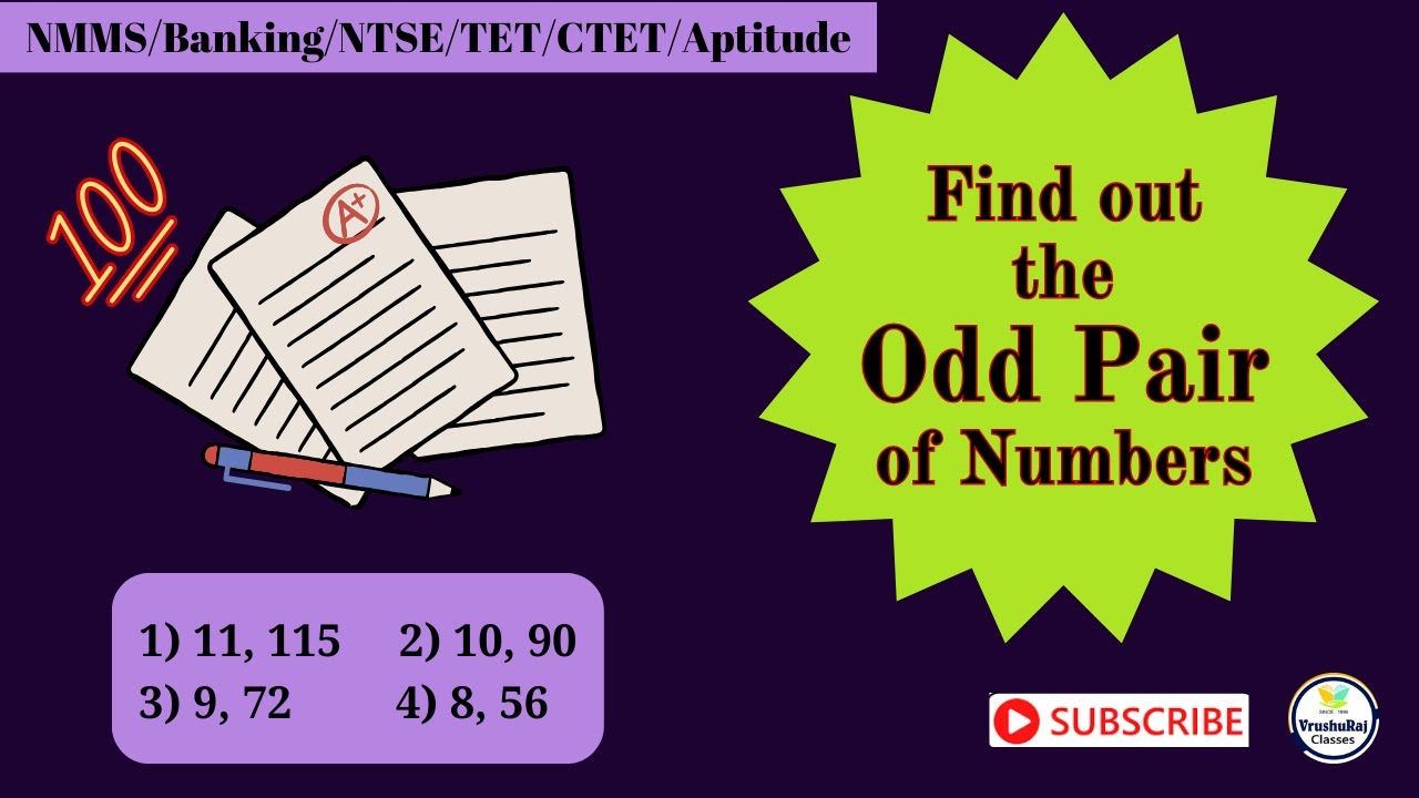 Find out the Odd Pair of Numbers - YouTube