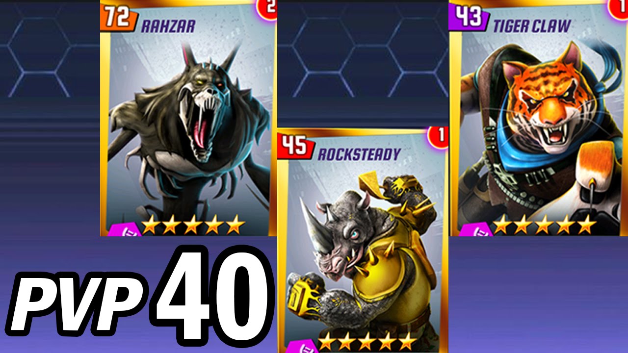 TMNT Legends PVP #40 (Rahzar, Rocksteady, Tiger Claw) - YouTube