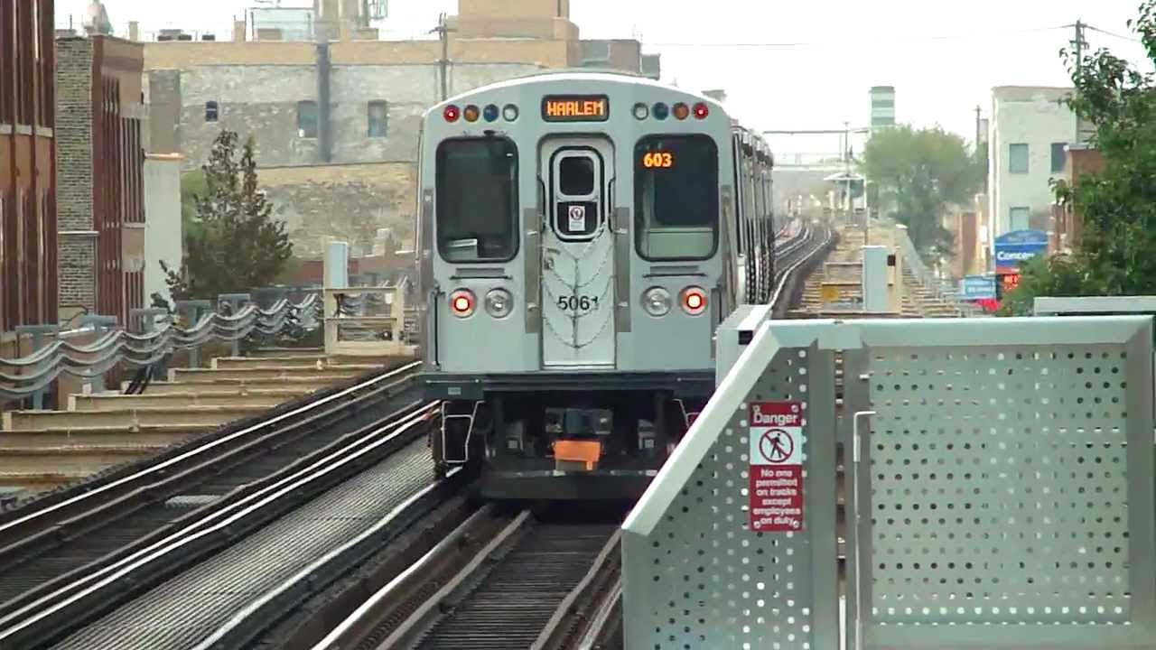 CTA Transit: 2009-12 Bombardier 5000 Series "L" Green Line Train at ...