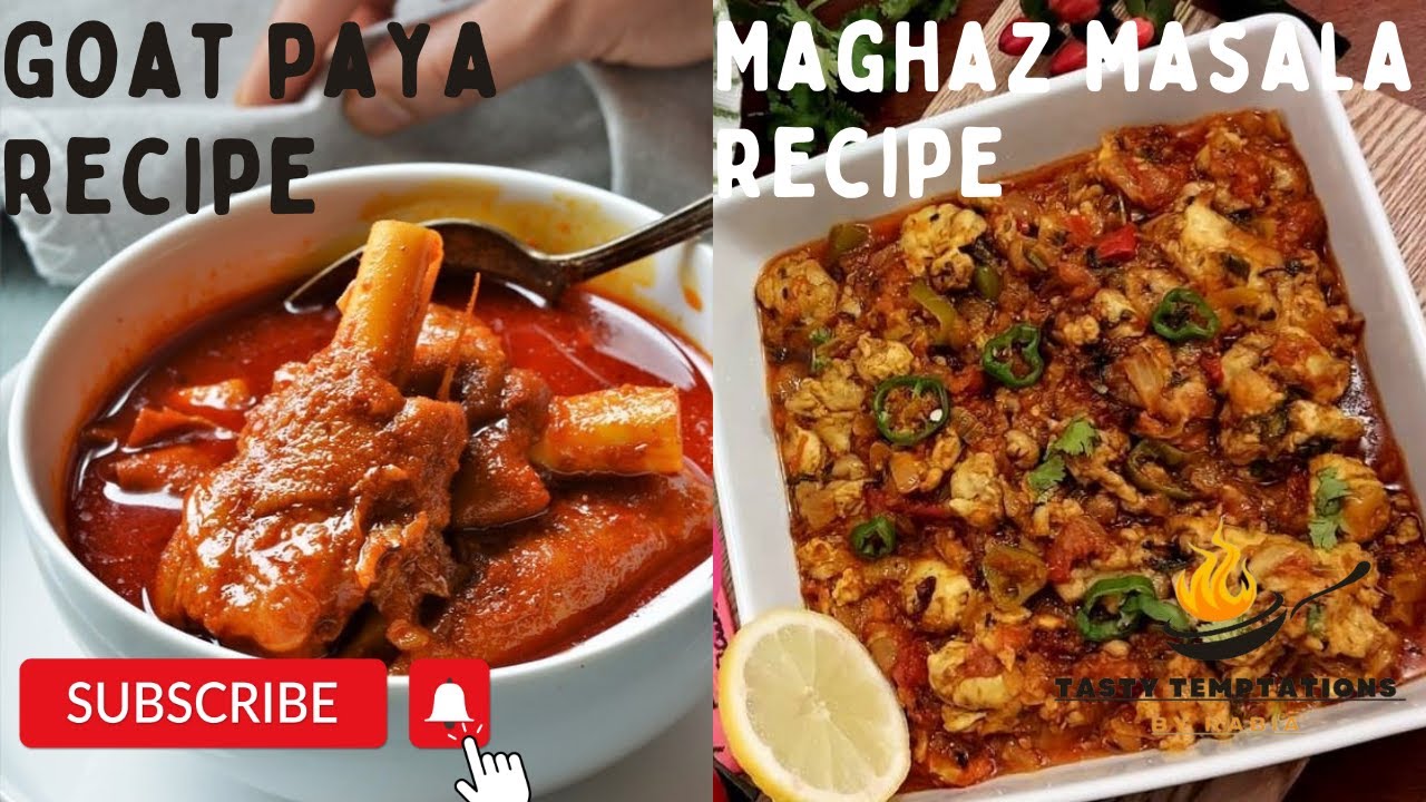 Goat paya recipe |Maghaz masala recipe |trotters recipe |Bakra ...