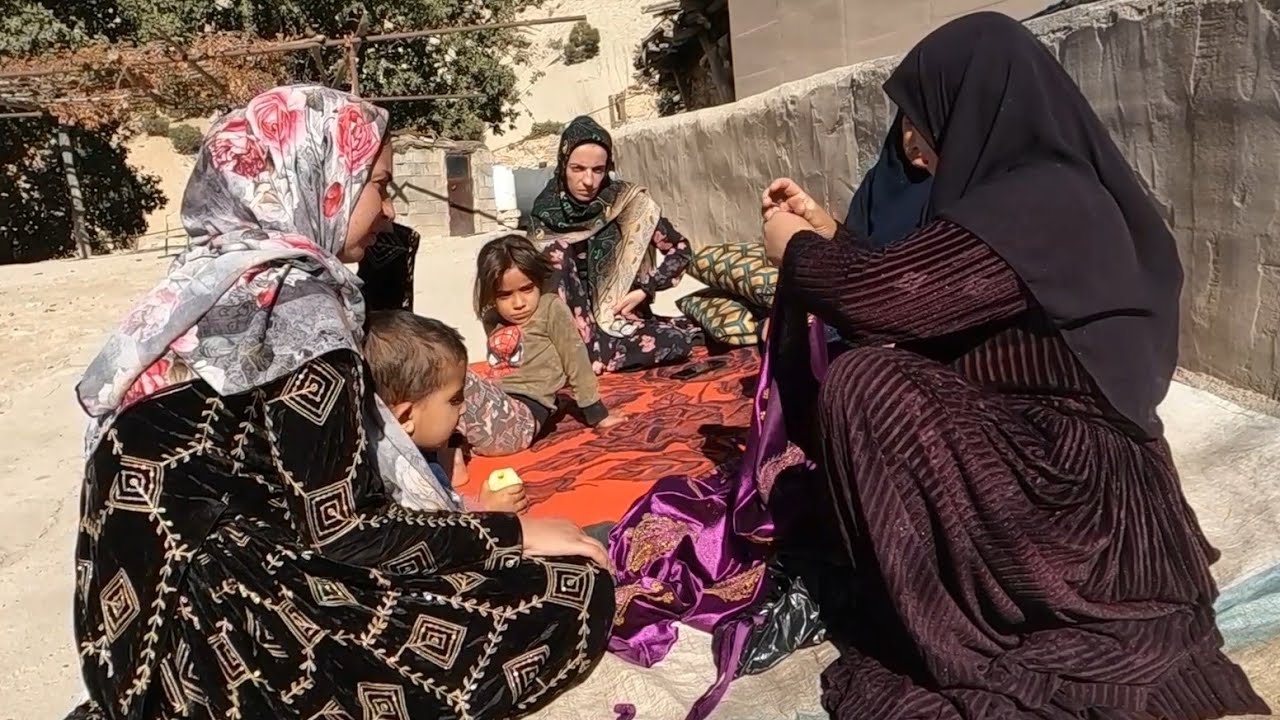 Nomadic Life: Sewing Traditional Lori Clothes in Rural Iran - YouTube