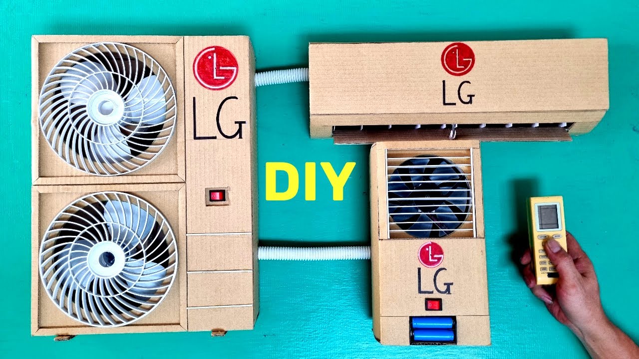 Cardboard Tower Air Conditioner | Full DIY Model Inspired by LG Design ...