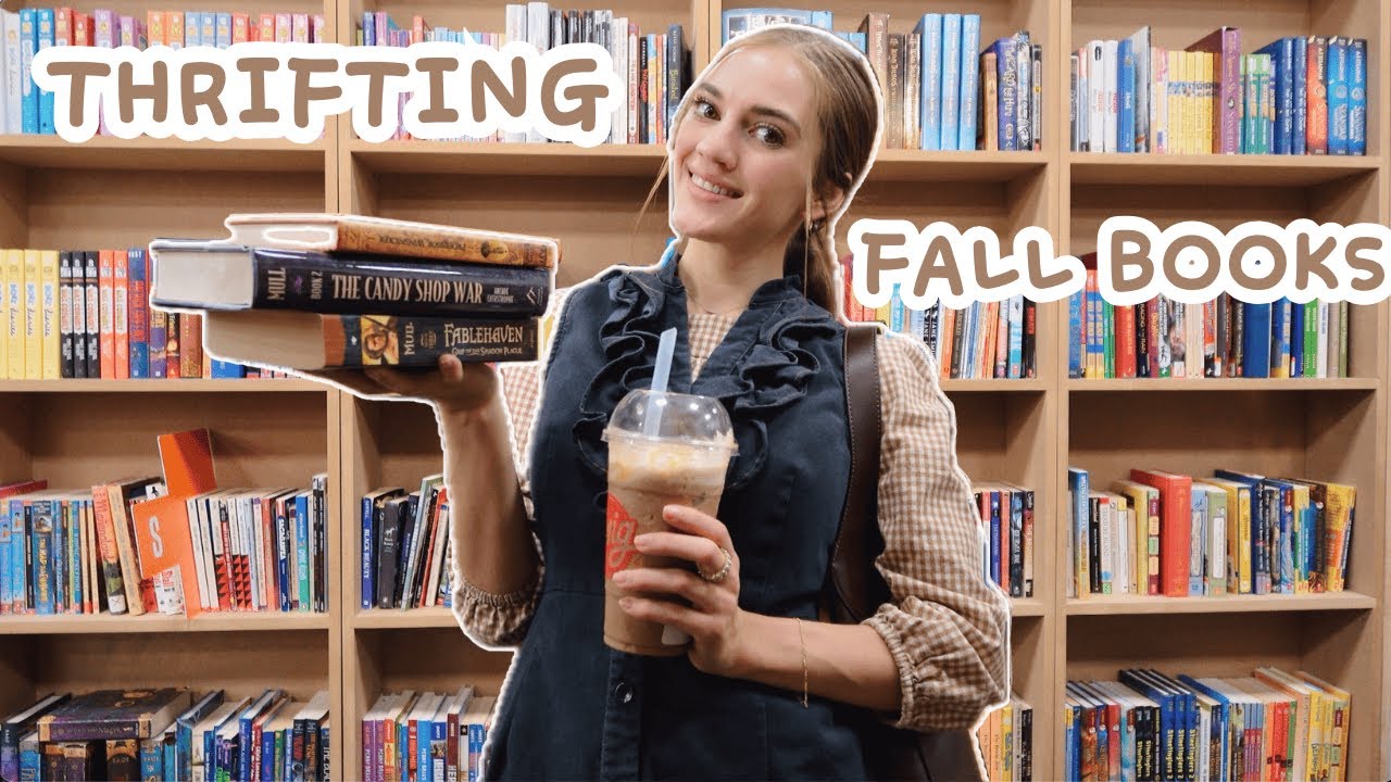 Thrifting My Childhood Books 🍂 Cozy Fall Vlog + Swig Fall Drinks - YouTube