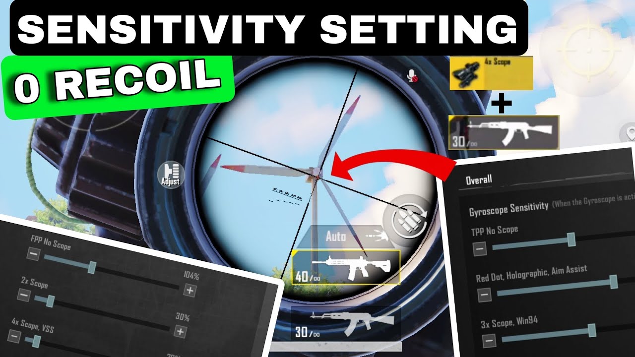 Zero Recoil Sensitivity in PUBG/BGMI🔥Best Settings for NO RECOIL 2024 ...