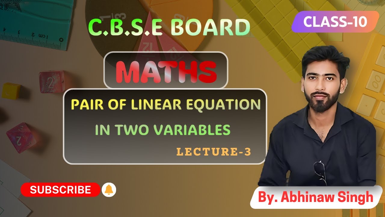 CRASH COURSE MATHS | Linear equations in two variables| CLASS 10 ...