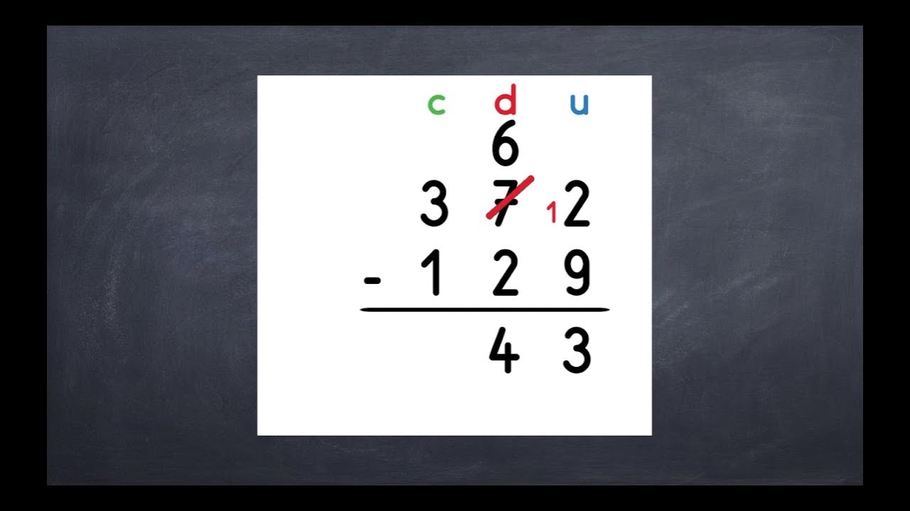 Soustraction nombres à 3 chiffres - YouTube
