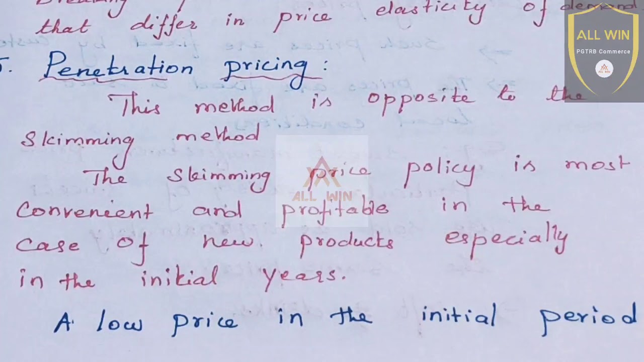 unit 1|Pricing policies and strategies|Factors affecting price of a ...