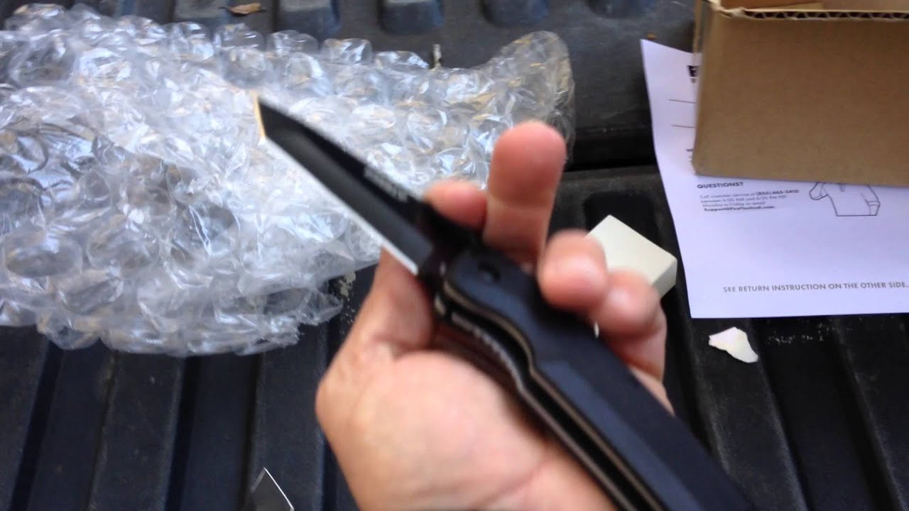 First Edge tactical tanto knife un-boxing - YouTube