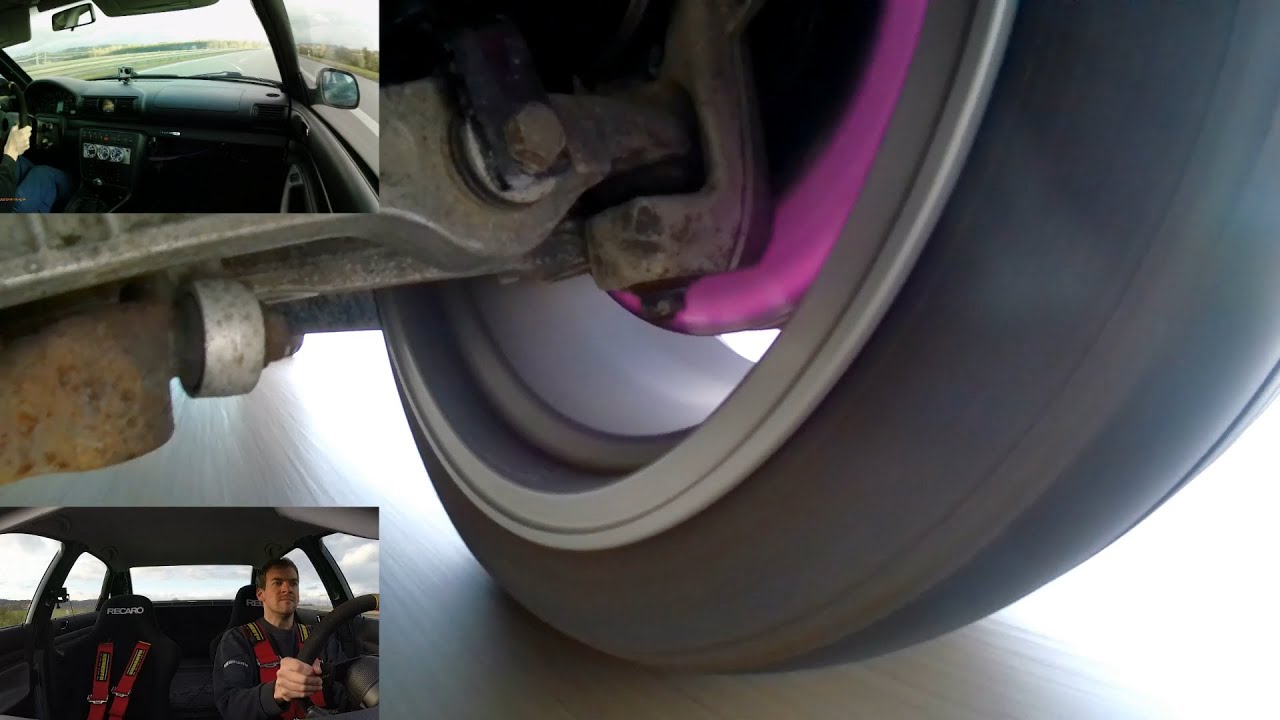 Glowing Brakes | Testing Brakes and Suspension on Audi A4 1.8T quattro ...