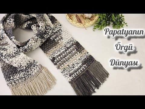 Bir günde ör bitir kullan / tığ işi çok kolay atkı modeli yapılışı