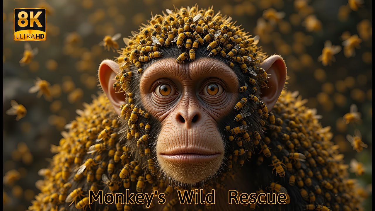 Brave Team Rescues Monkey from a Dangerous Bee Attack Animals Rescue - YouTube
