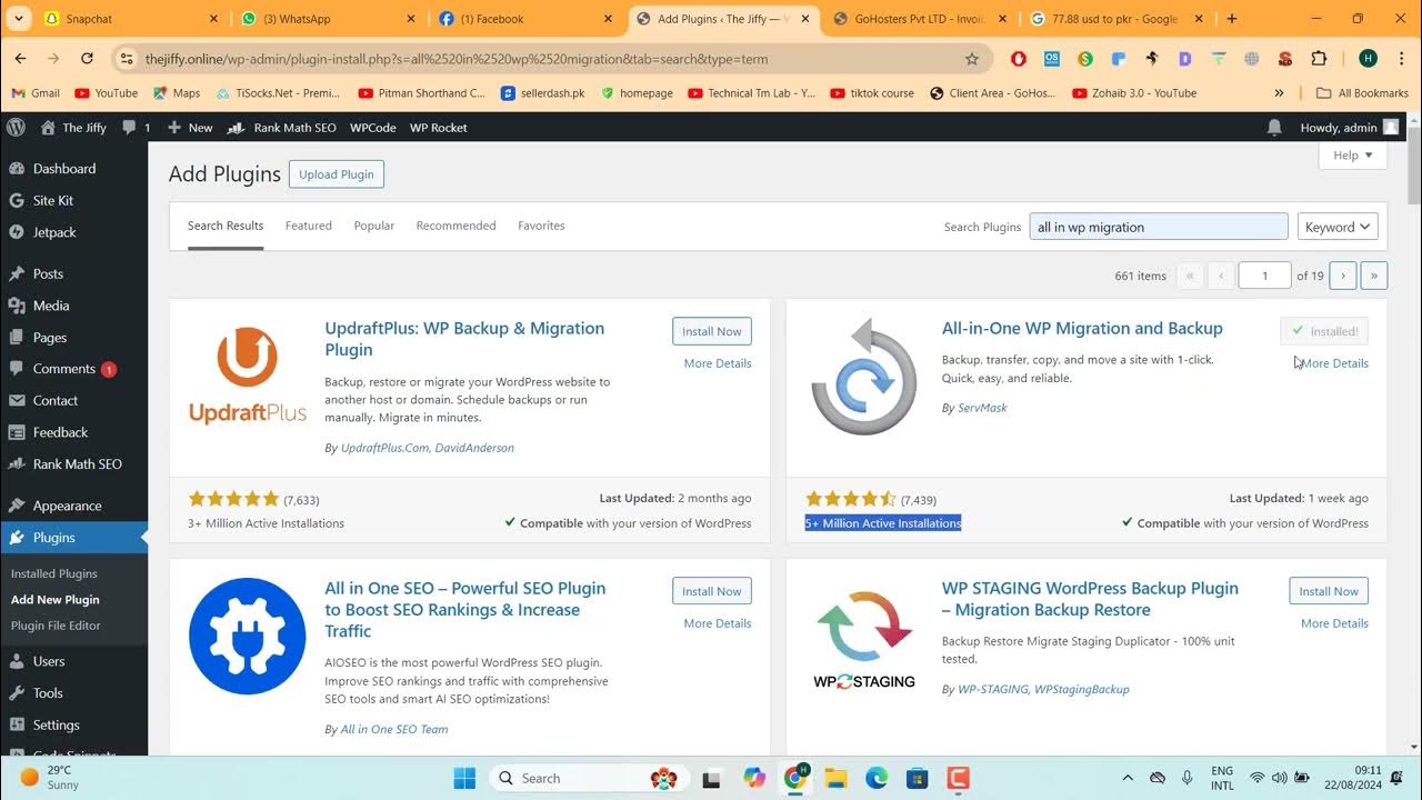 How to create WordPress website backup - YouTube
