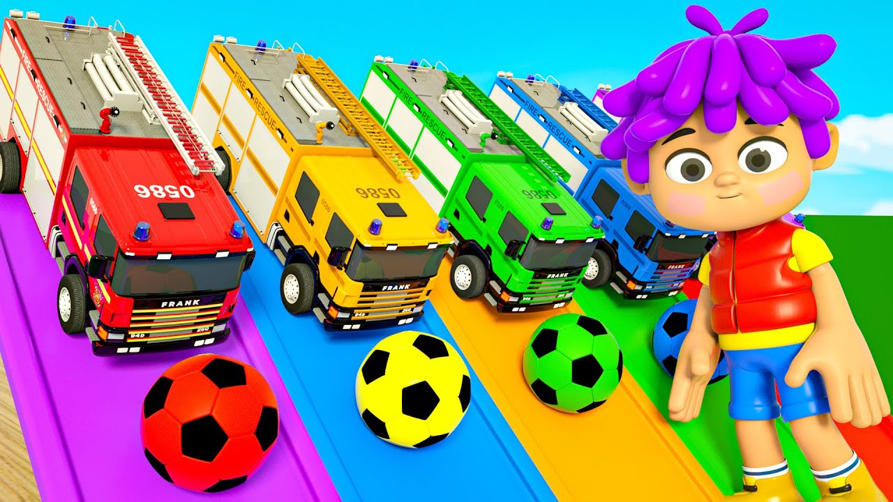 Baby Songs, Wheels On the Bus song - Soccer ball shaped wheels - Baby ...