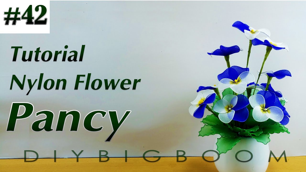 Nylon stocking flowers tutorial #42, How to make nylon stocking flower ...