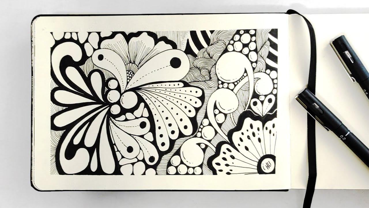 How to Draw a Zentangle Art | Easy Step by Step Tutorial for Beginners ...