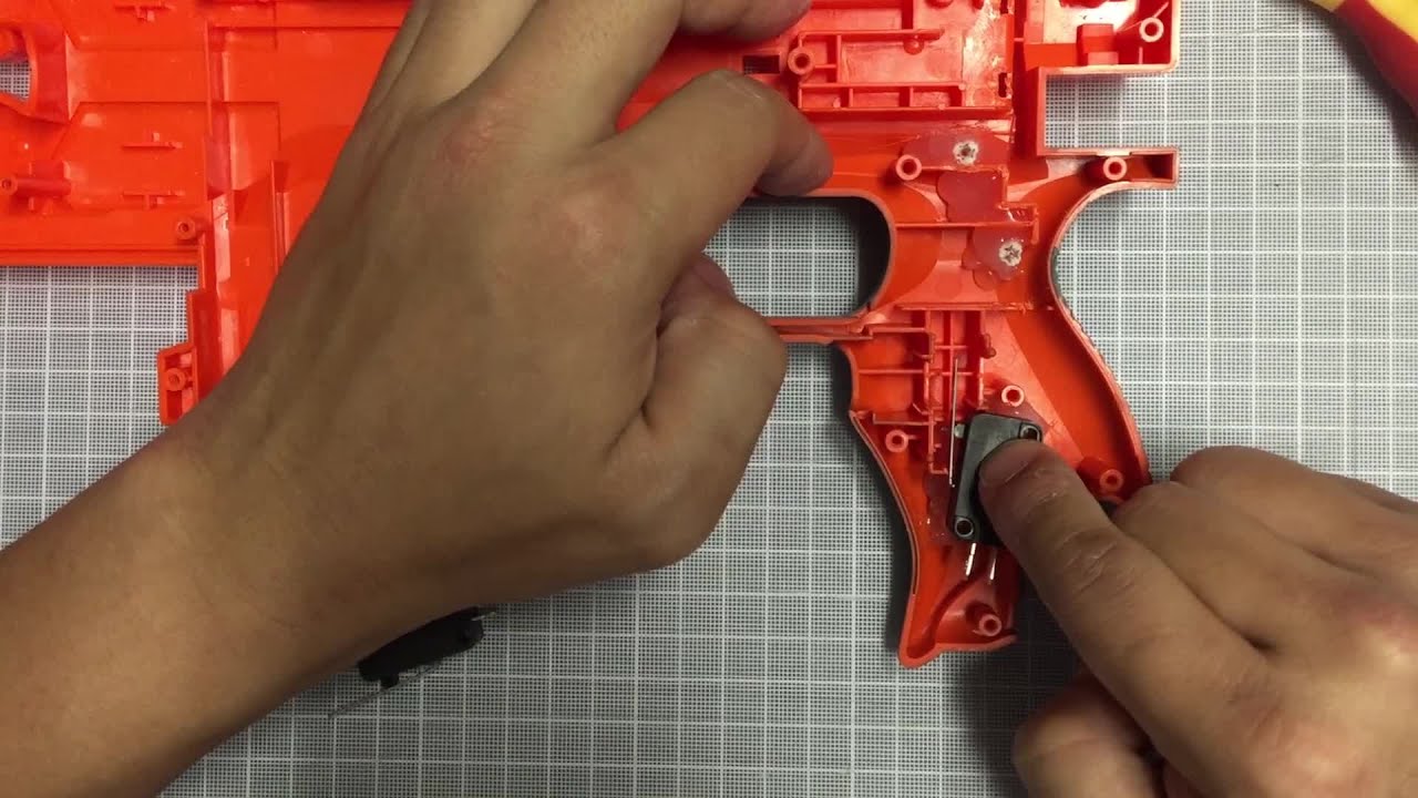 {How to} Nerf - Securing the microswitch, a less permanent way - YouTube