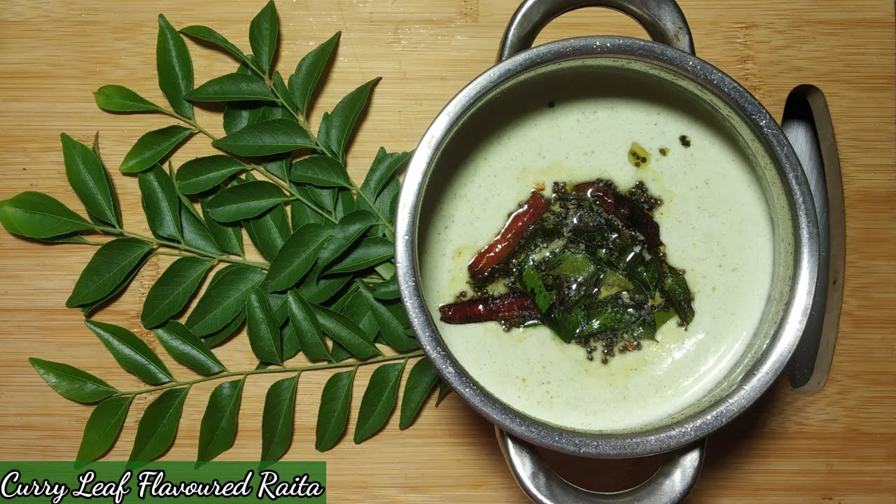 Curry leaf flavored raita/Curry leaf thambuli/Tambuli/raita recipe ...