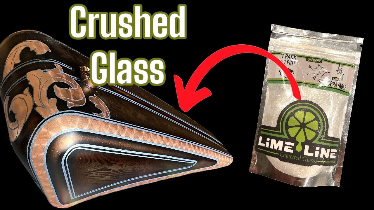 LiME LiNE Crushed Glass with Rootbeer Candy and Copper Spun Leaf - YouTube