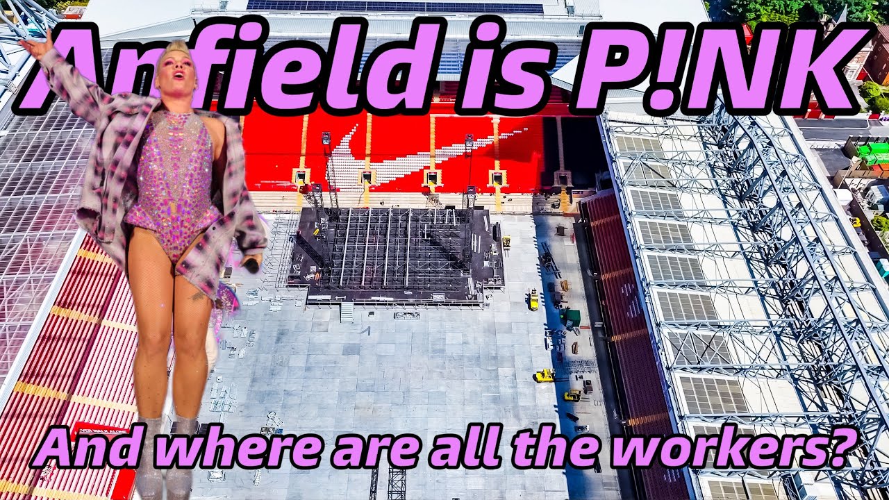 Anfield is ‘Pink’ at Liverpool Football Club - YouTube