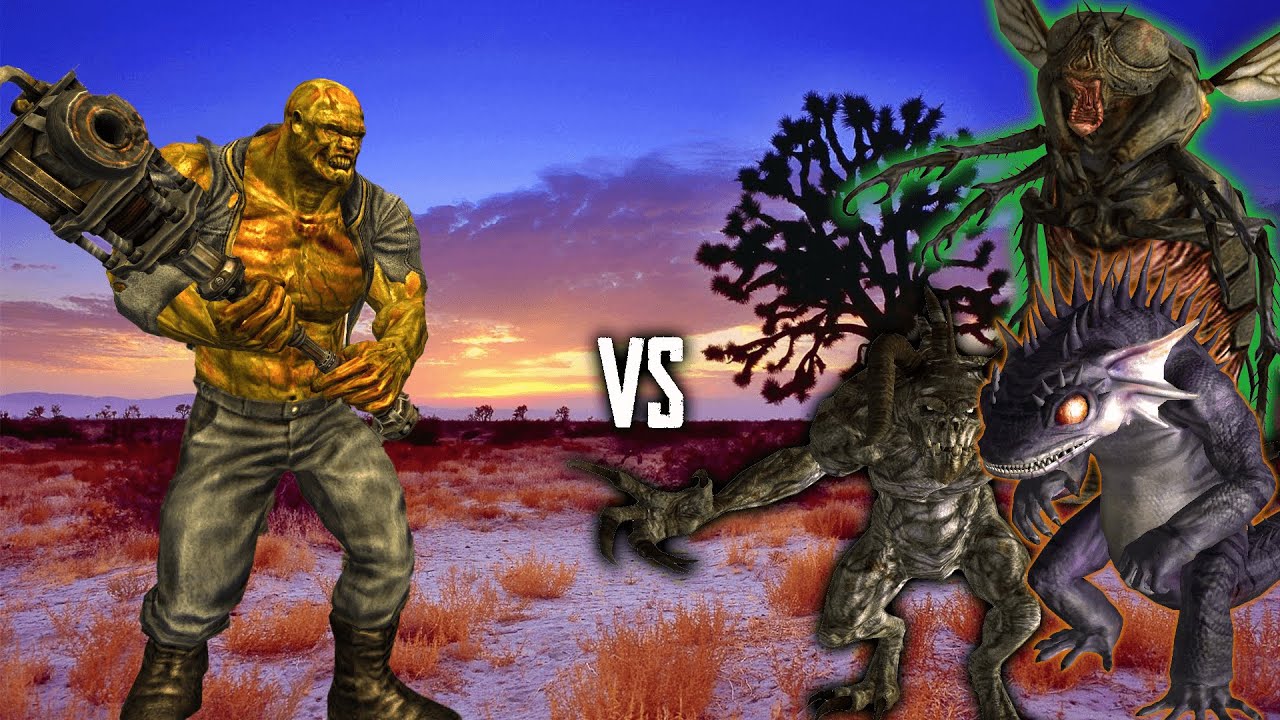 Fawkes Vs ALL Legendary Creatures AND Gojira | Fallout NPC Battles ...