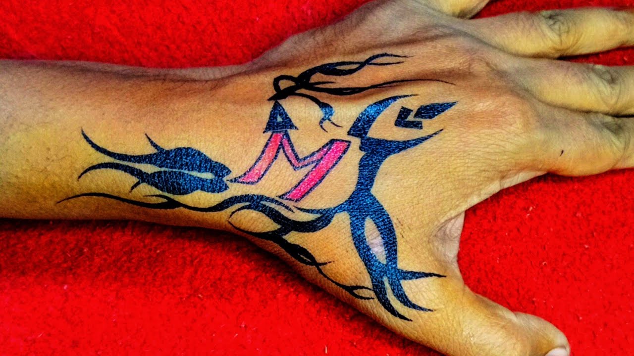 M wala unique tattoo design long video 🥰#tattoo #art - YouTube