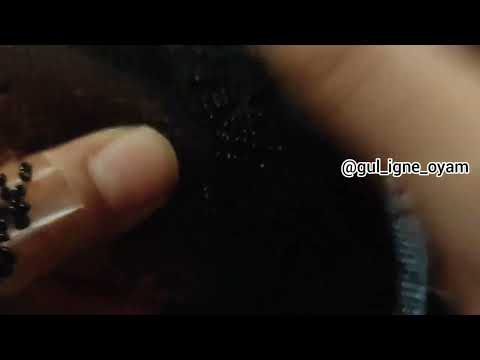 igne oyası file uzerine boncuk işleme yapılışı 💥