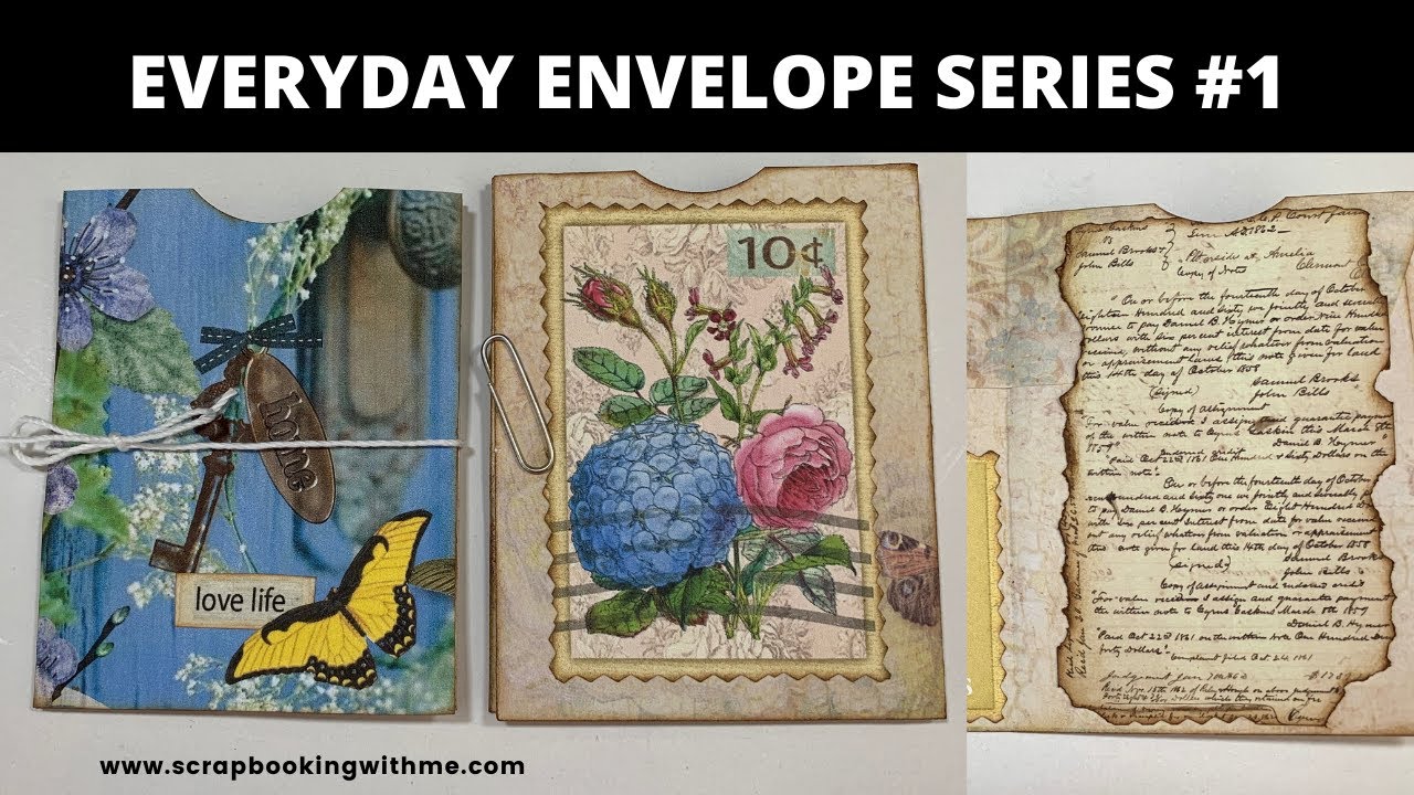 EVERYDAY ENVELOPE SERIES #1~ TRI-FOLD ENVELOPE POCKETS - YouTube