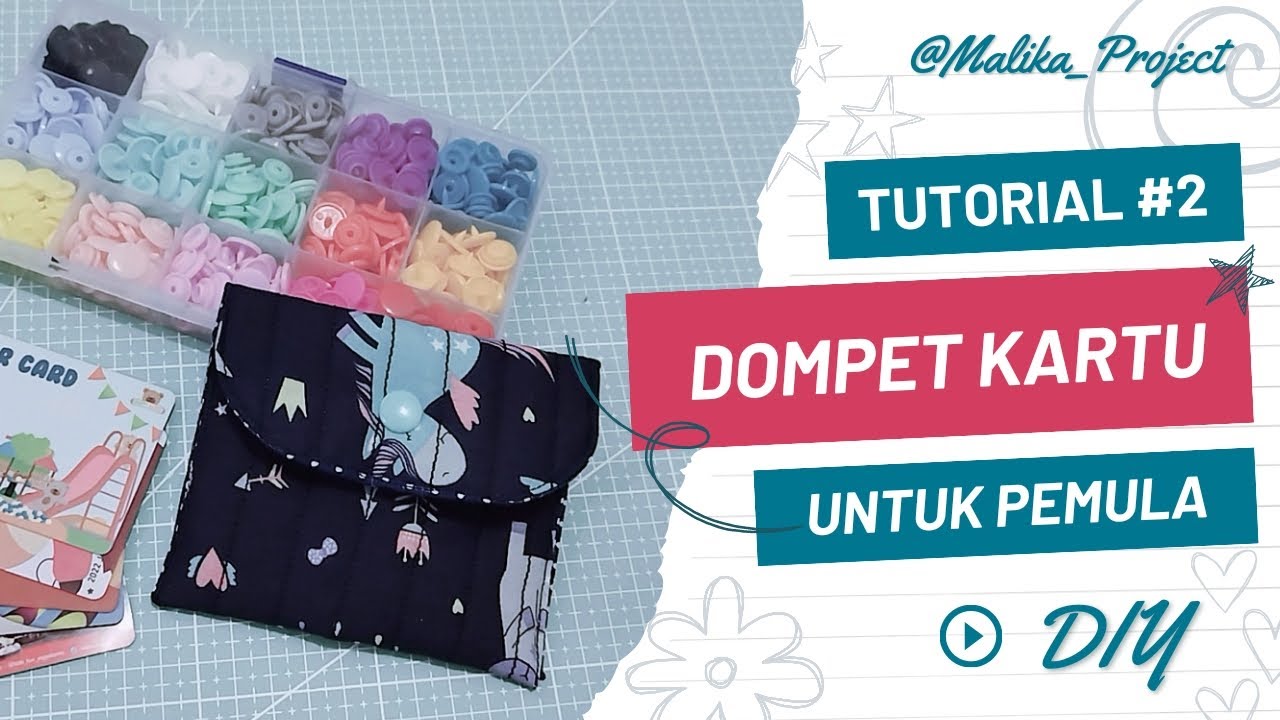 DIY Cara Membuat Dompet Kartu Untuk Pemula | How To Make Simple Wallet ...