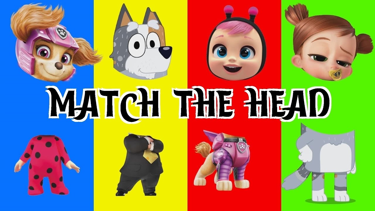 Skye (PAW Patrol) & Bluey & Lady (Cry Babies) & Tina Templeton (Boss ...