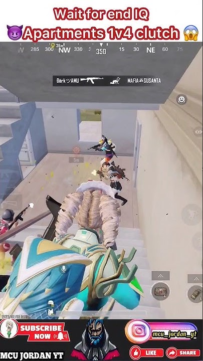 1v4 clutch wait for end 🥵 apartments 🤯#shorts #bgmi #pubgmobile #pubgshorts #bgmishorts #pubg ...