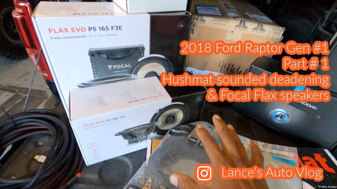 2018 Ford Raptor audio Upgrade Part 1(Focal Flax speakers & Hushmat ...